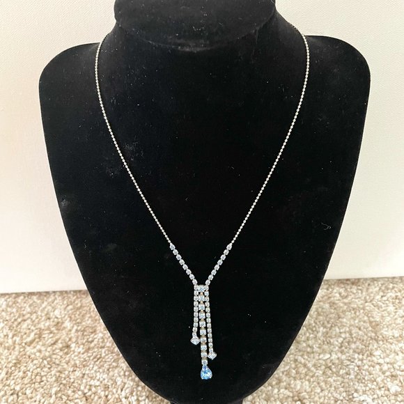 Icing | Jewelry | Vintage Icng Signed Silver Plated Crystal Blue And ...